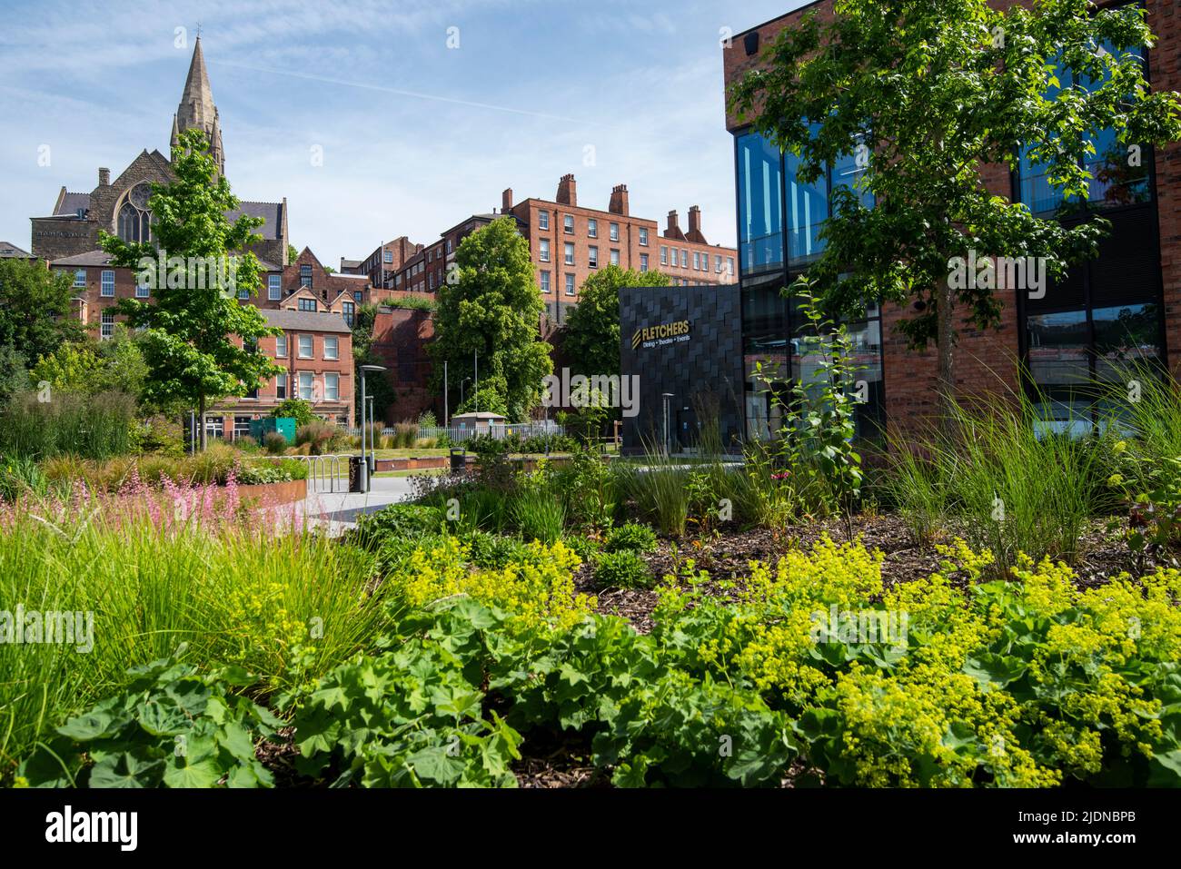 New public realm space between The Nottingham College City Hub and the ...