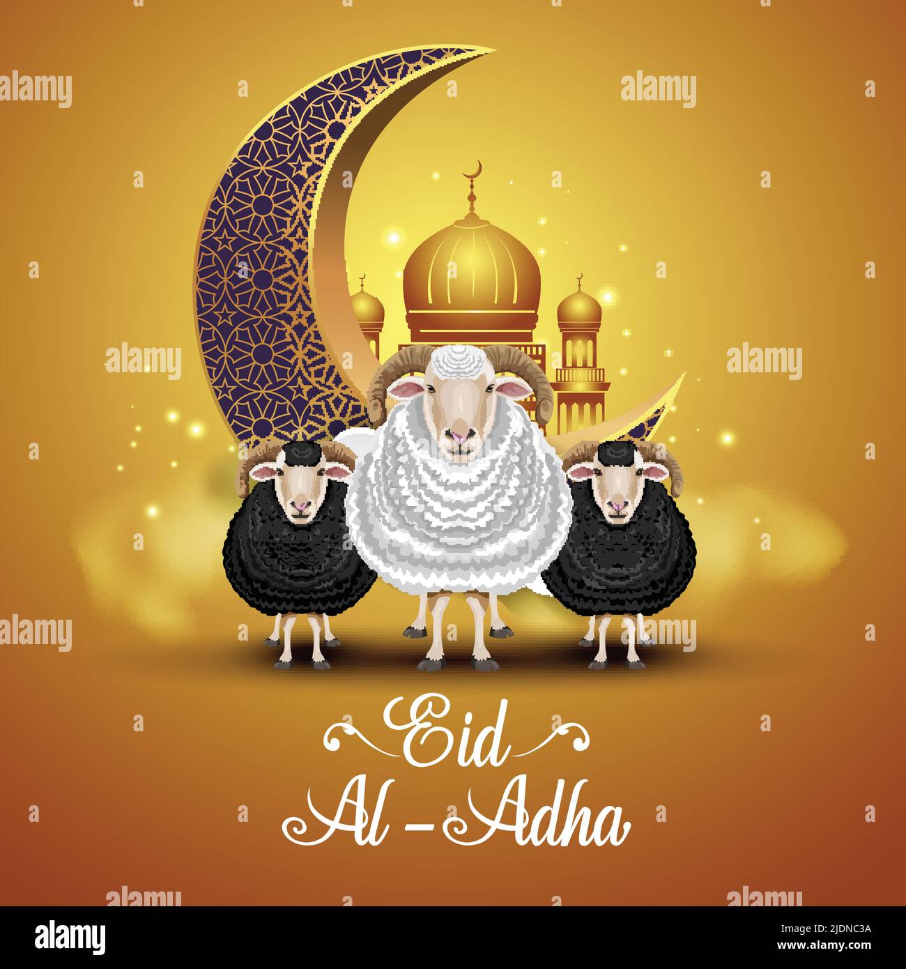 Eid al adha mubarak Design Background. Vector Illustration for greeting ...