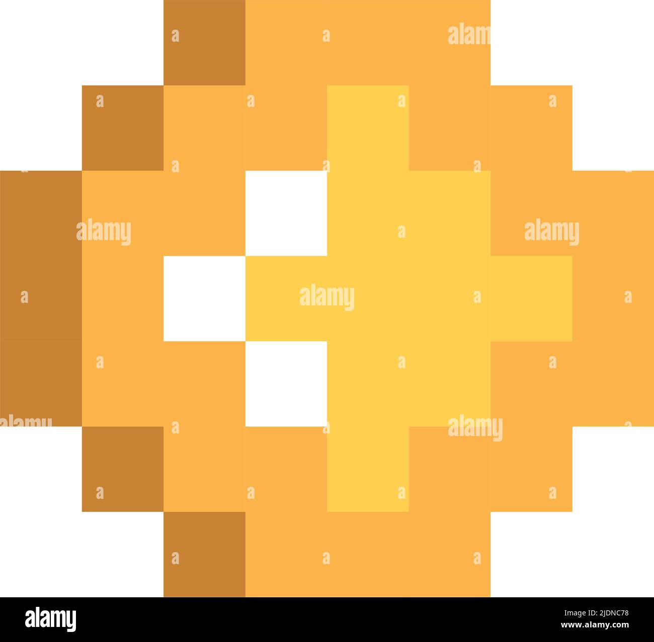 Isolated pixel golden coin icon 8 bit design Vector Stock Vector Image ...