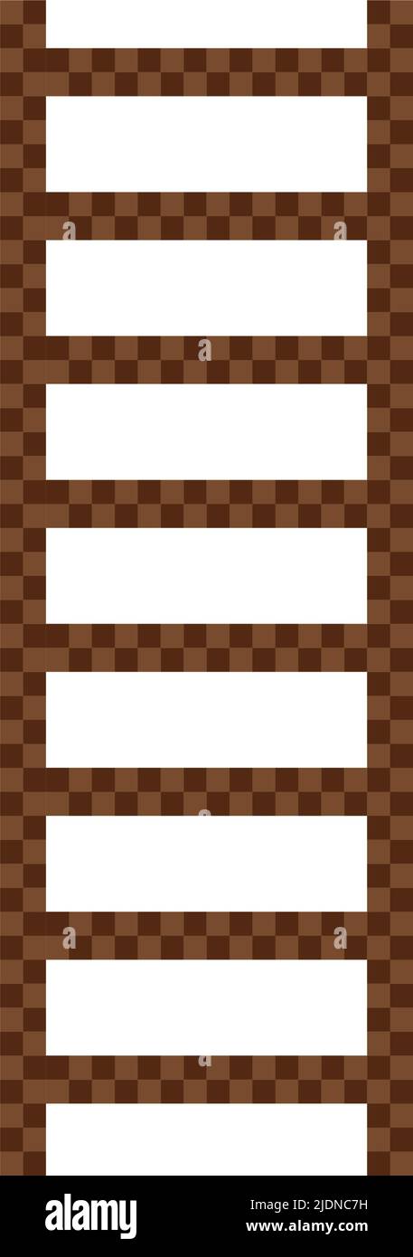 Isolated pixel wooden ladder icon 8 bit design Vector Stock Vector ...