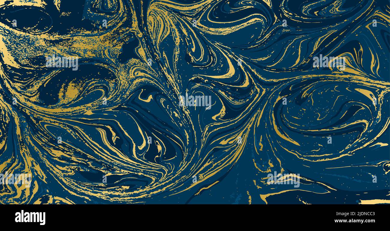 Vector marble blue and gold texture Stock Vector Image & Art - Alamy