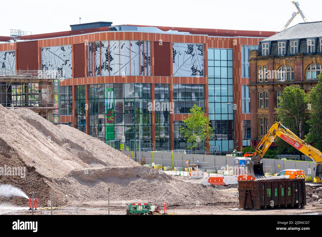 Demolition of the old Broadmarsh Shopping Centre in Nottingham City ...