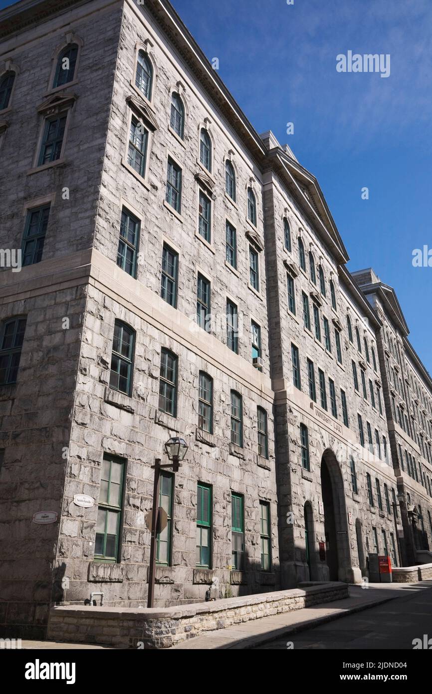Laval University building in the Upper Town area of Old Quebec City ...
