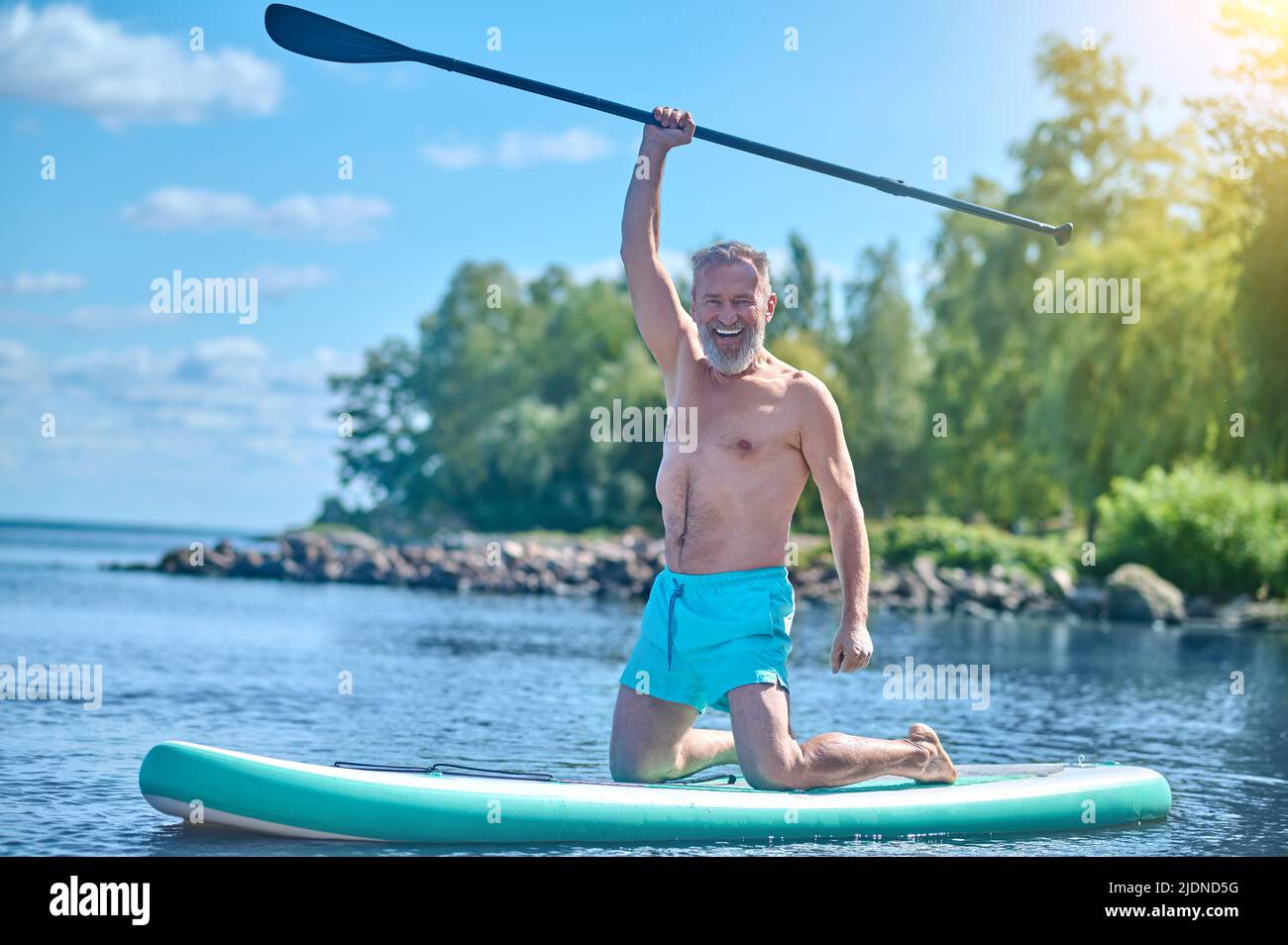 Raised paddle hi-res stock photography and images - Alamy