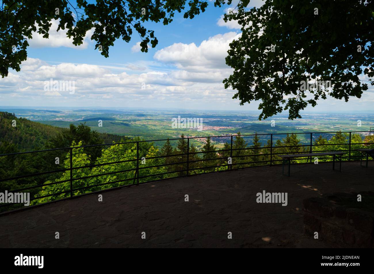 Nice natural and farmland landscape of Alsace in France at the border ...