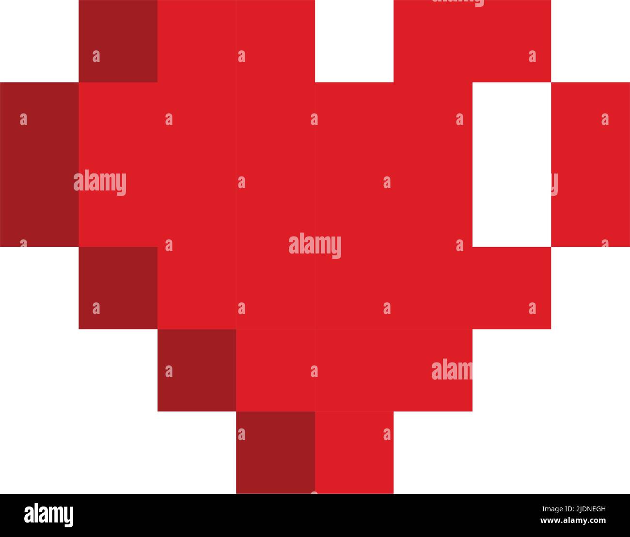 Isolated pixel heart shape icon 8 bit design Vector Stock Vector Image ...