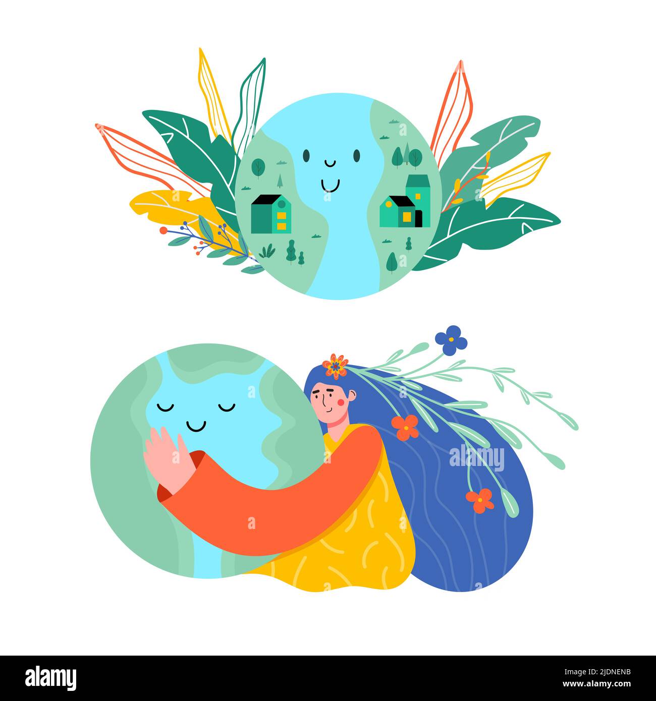 World environment day. Happy Earth Day! Ecology, recycle, zero waste ...