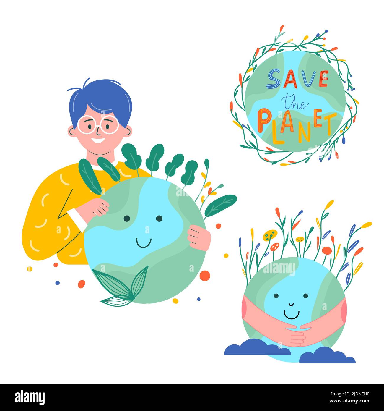 World environment day. Happy Earth Day! Ecology, recycle, zero waste ...