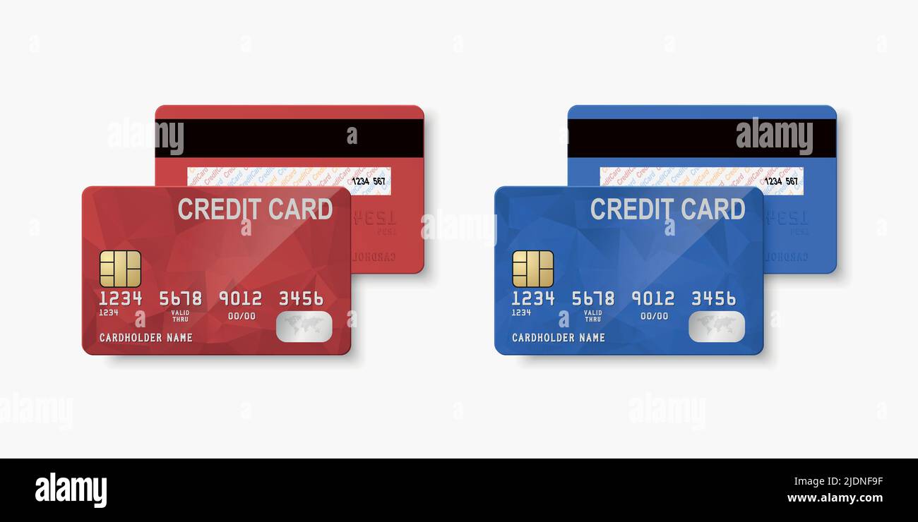 Front back red debit card hi-res stock photography and images - Alamy