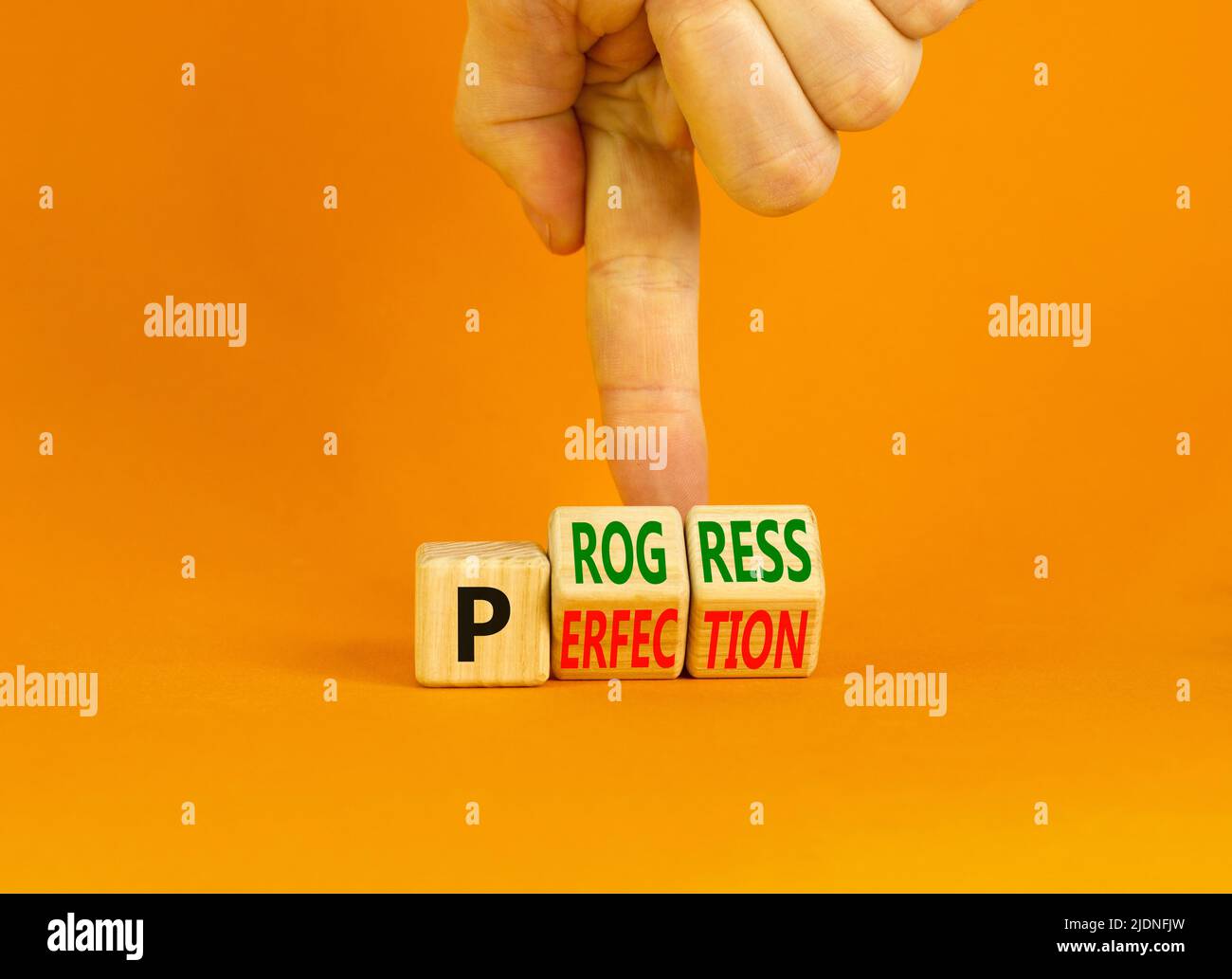 Progress or perfection symbol. Concept words Progress or Perfection on ...