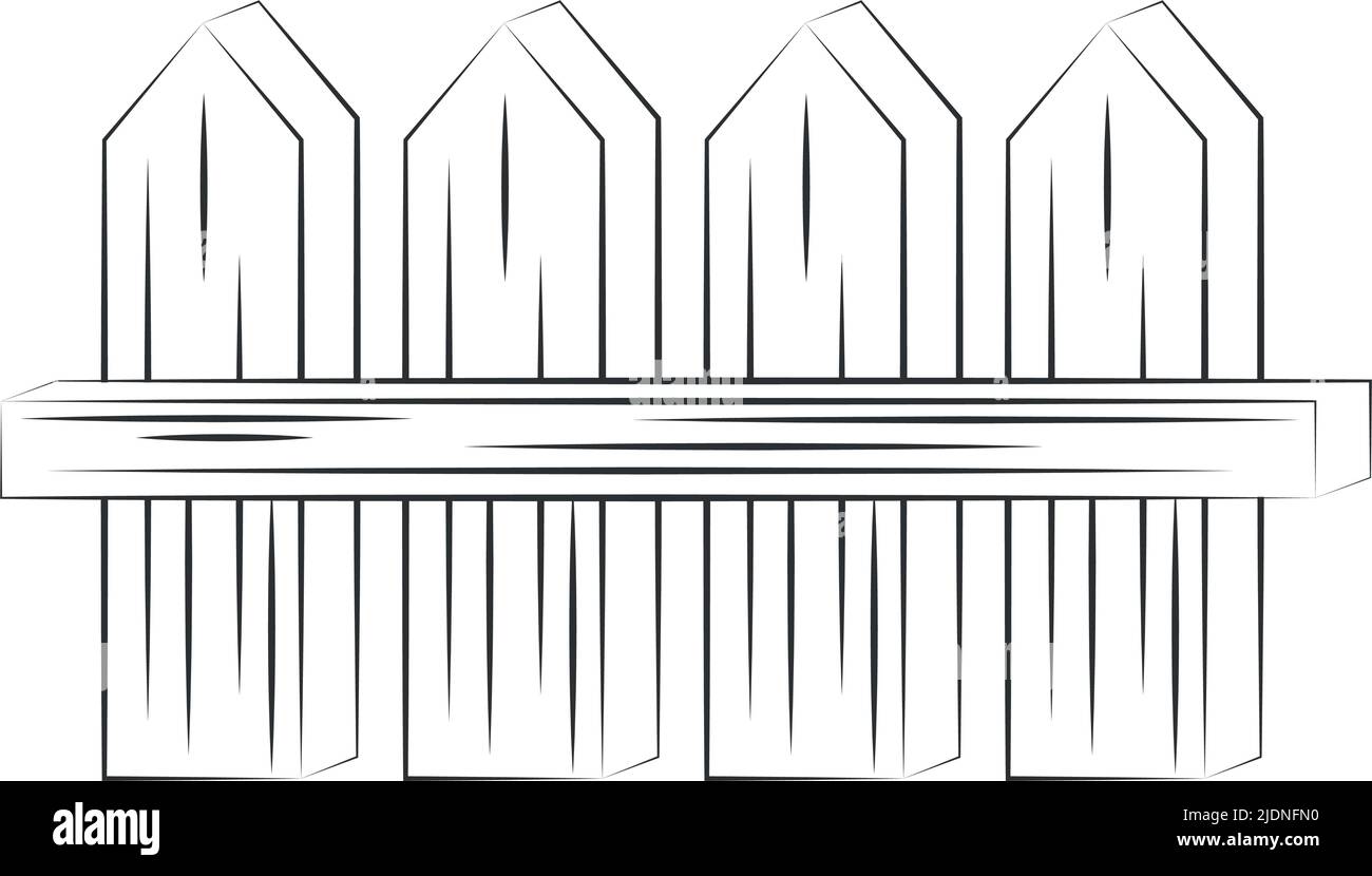 Rural fence icon doodle hi-res stock photography and images - Alamy