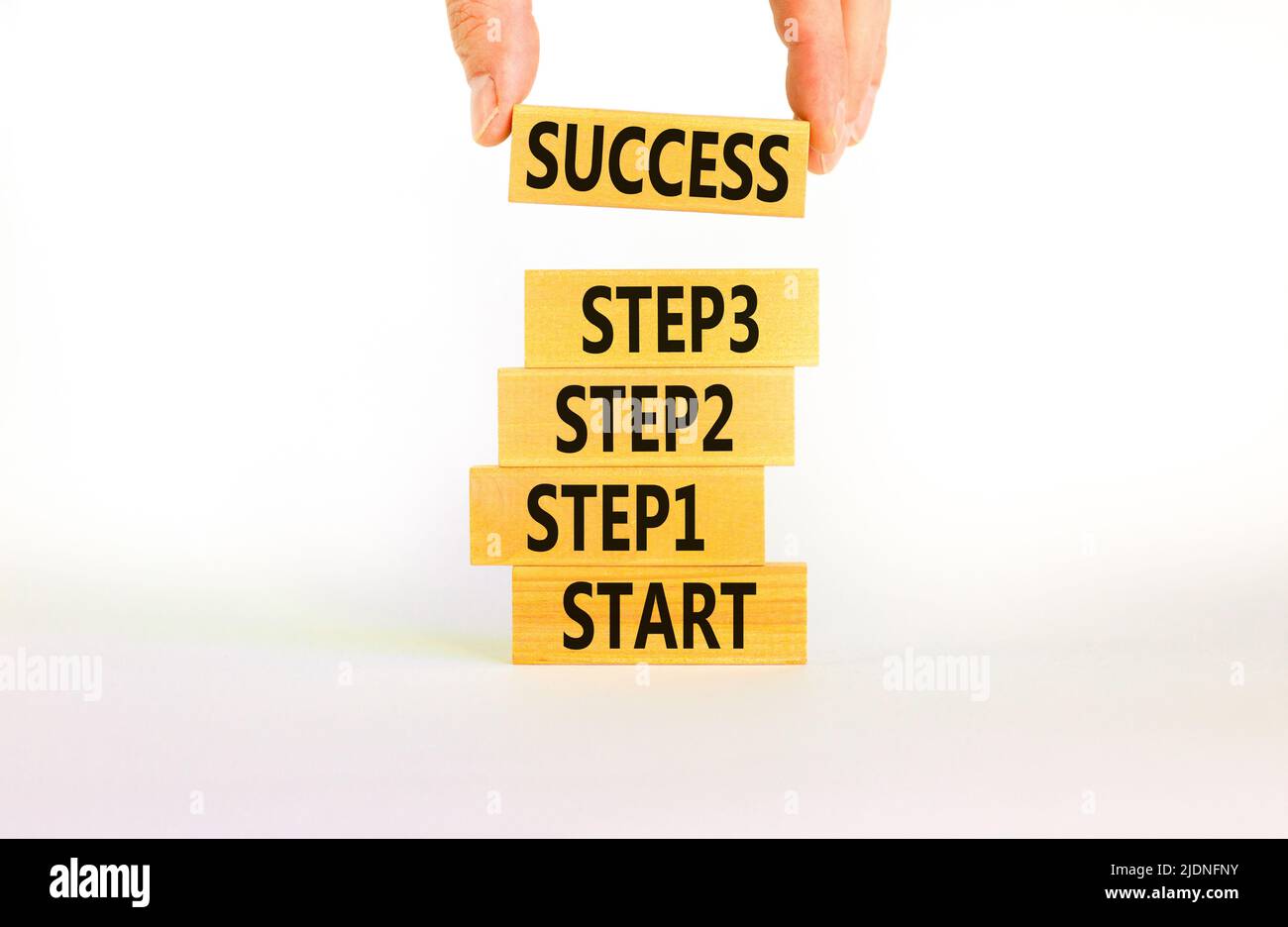 Strat, step and success symbol. Concept words Start step 1 2 3 success ...