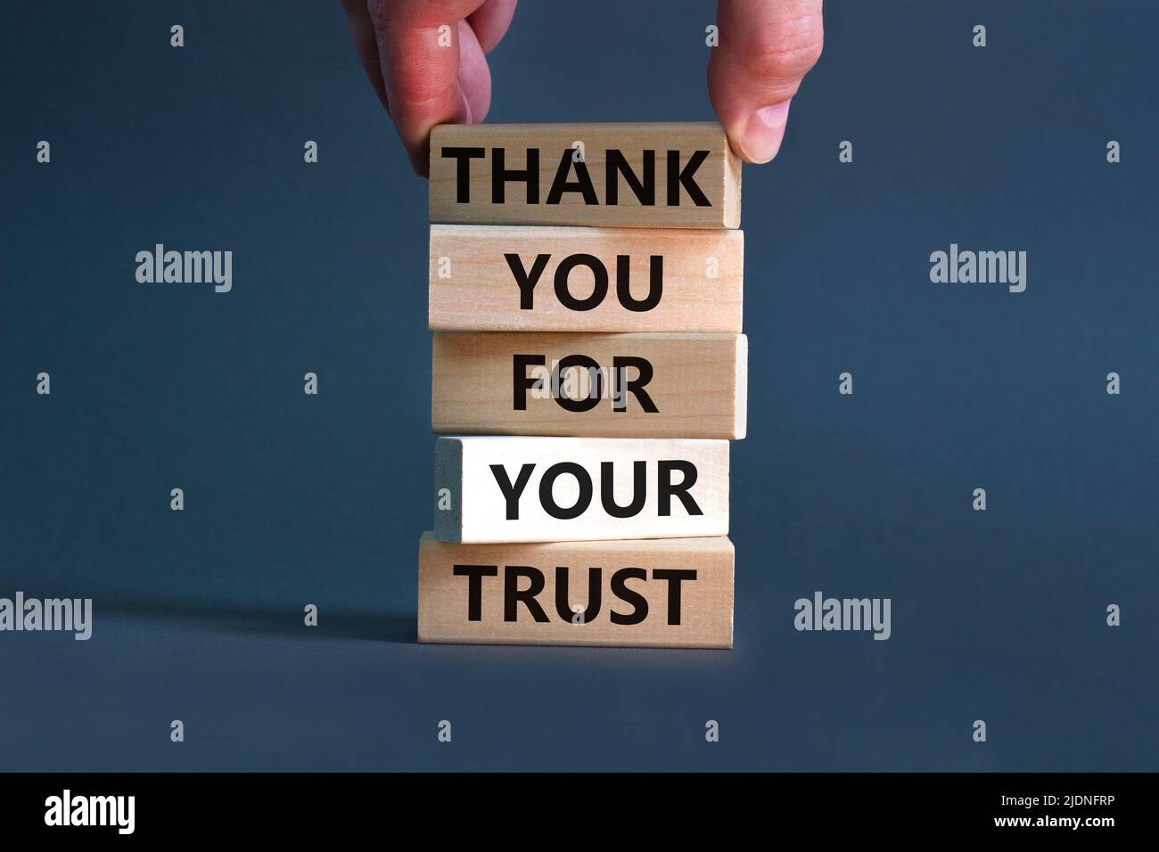 Thank you for trust symbol. Concept words Thank you for your trust on ...