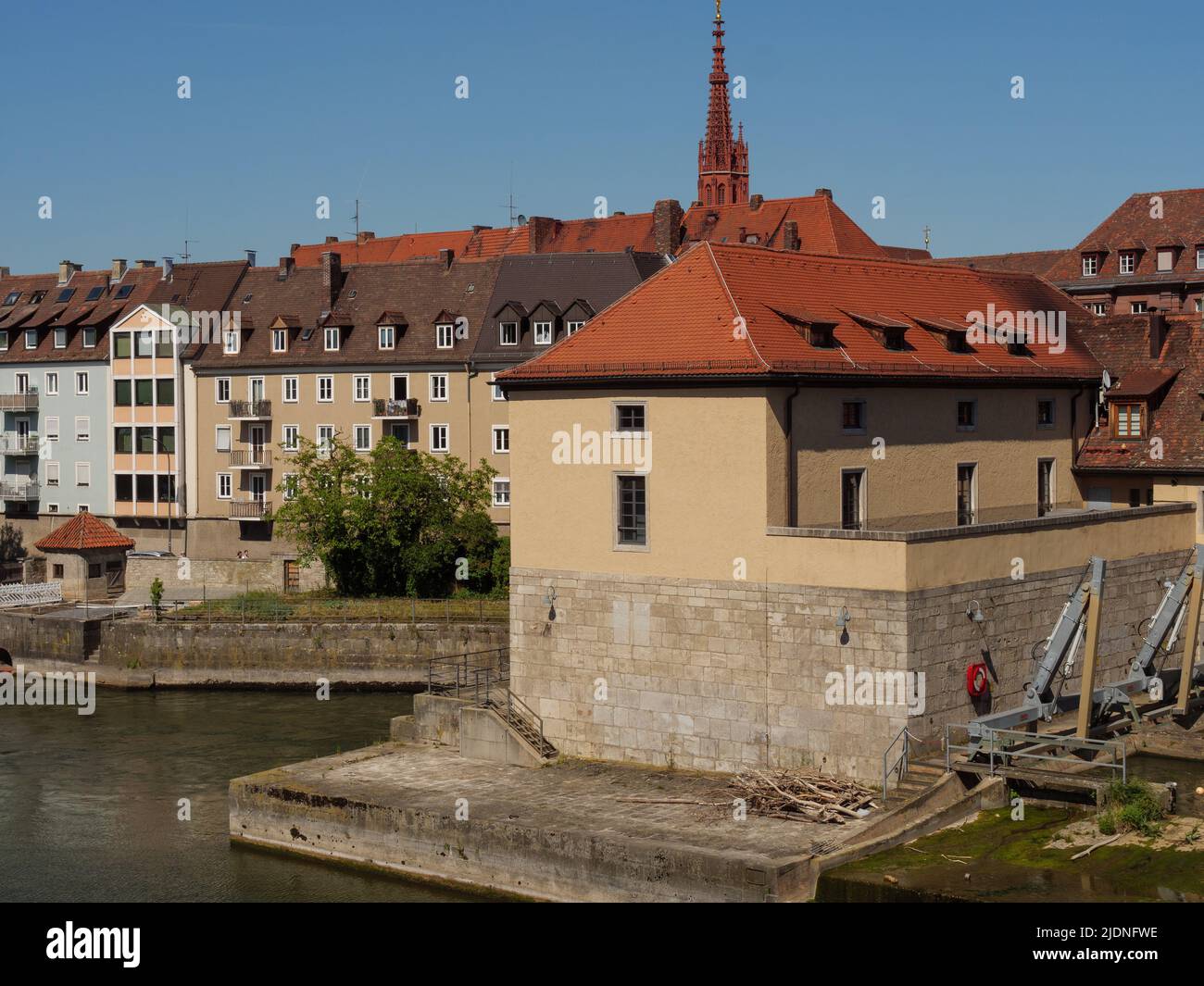 the city of Wuerzburg at the river main Stock Photo - Alamy