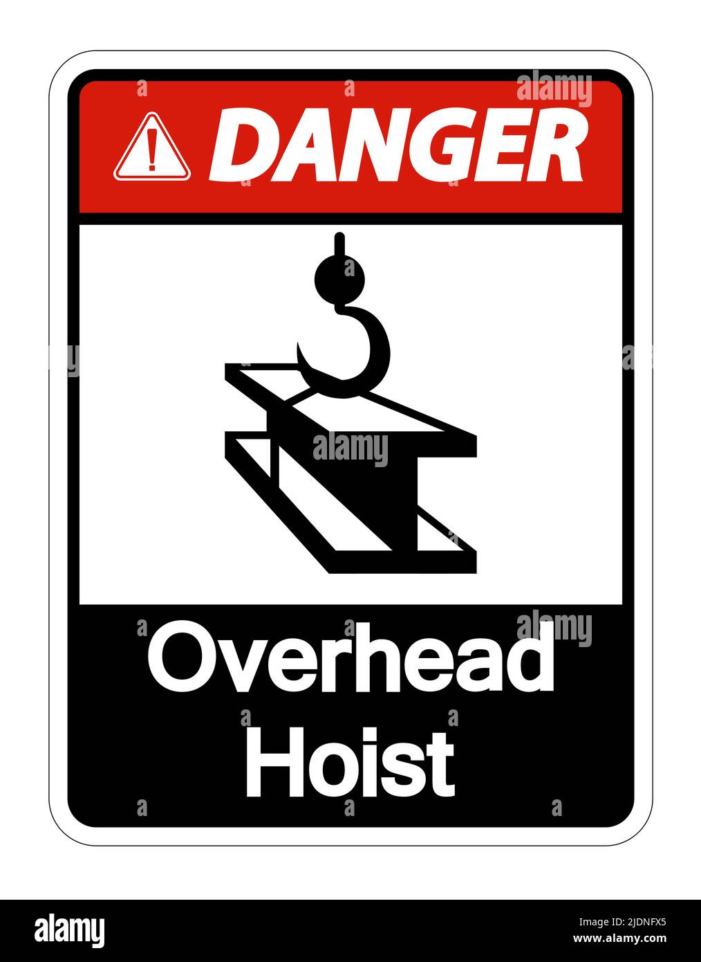 Danger Overhead Hoist Symbol Sign Isolate On White Background,Vector ...