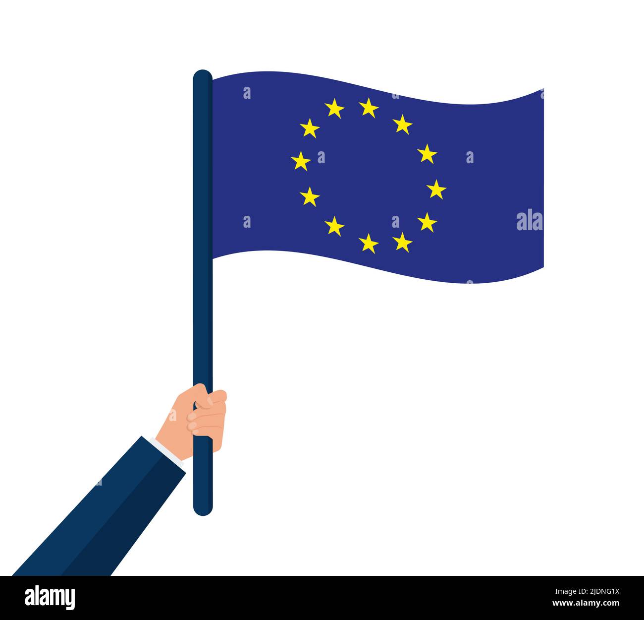 original and simple Europe flag EU isolated vector in official colors ...