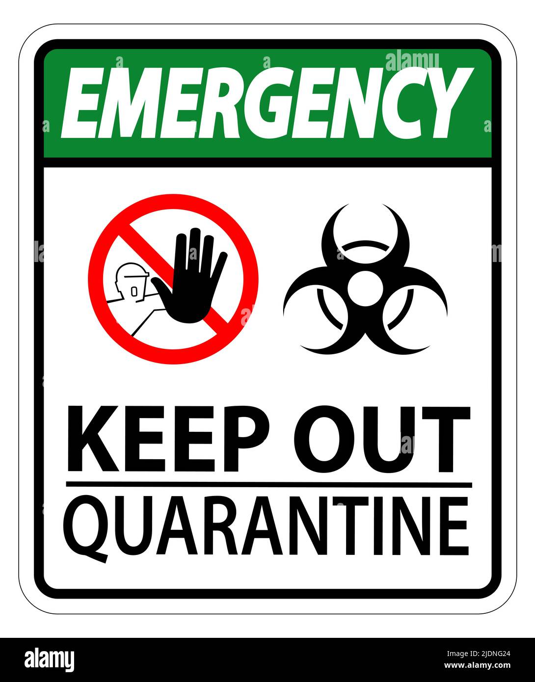 Emergency Keep Out Quarantine Sign Isolated On White Background,Vector ...