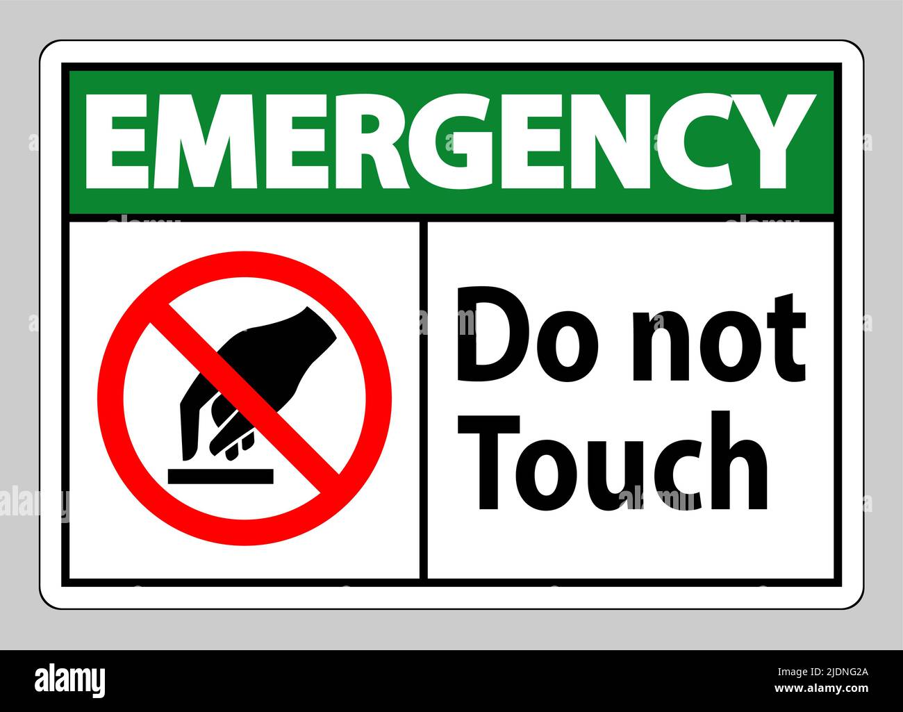 Emergency Do Not Touch Symbol Sign Isolate On White Background Stock ...