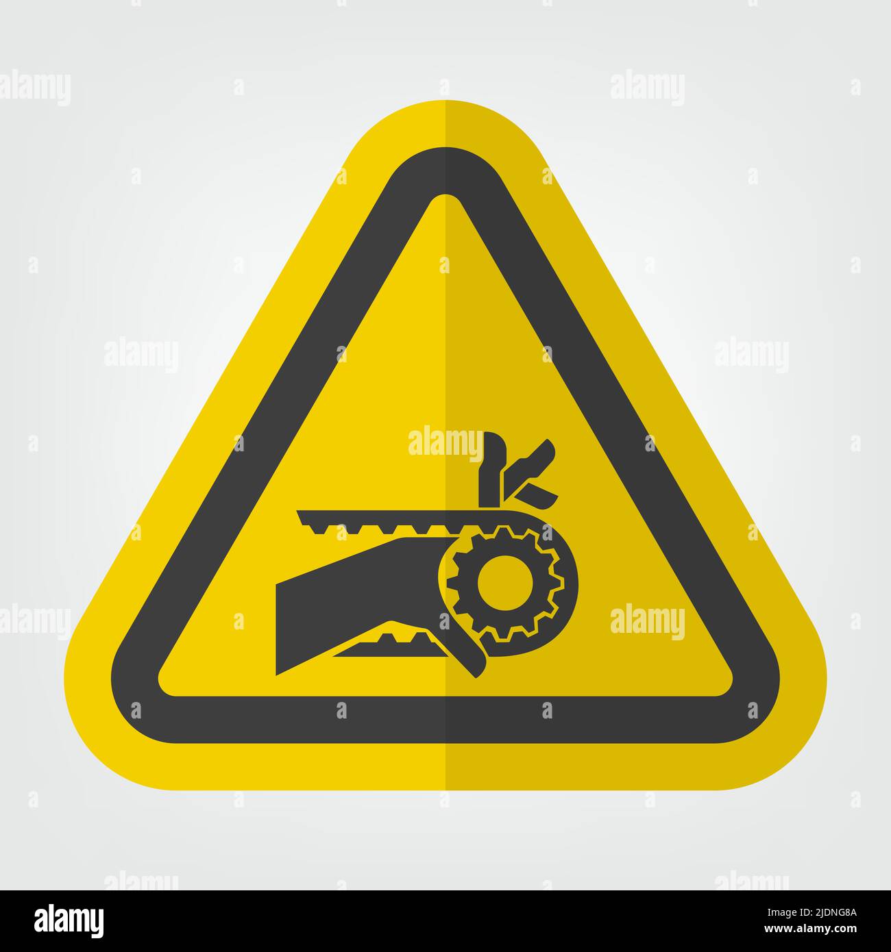 Hand Entanglement Notched Belt Drive Symbol Sign Isolate On White ...