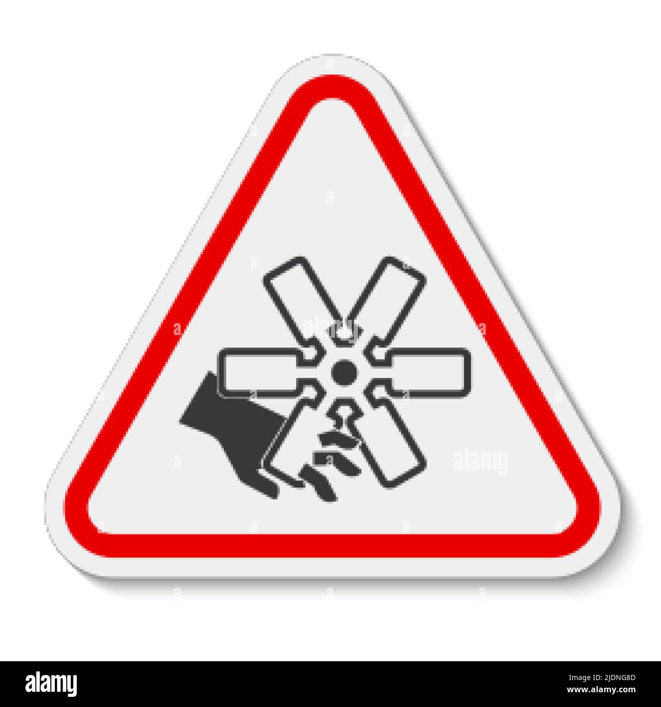 Cutting of Fingers Or Hand Engine Fan Symbol Sign Isolate on White ...