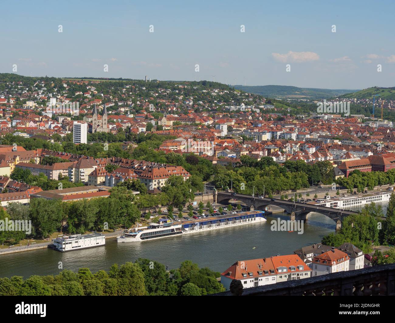 Wuerzburg city at the main river Stock Photo - Alamy