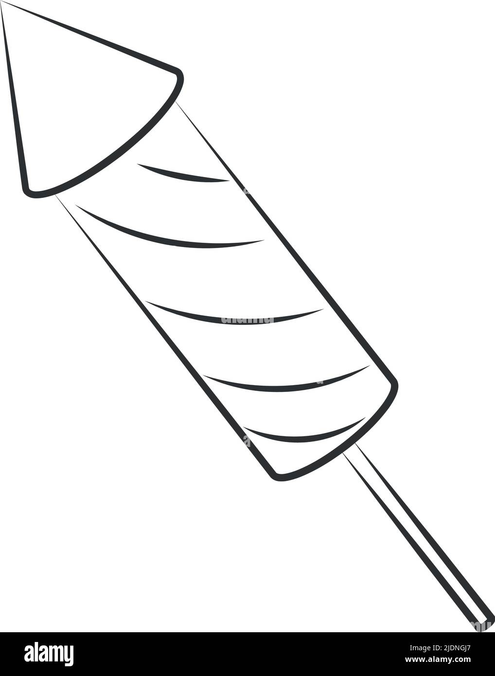 Isolated sketch of a firework rocket Vector Stock Vector Image & Art ...