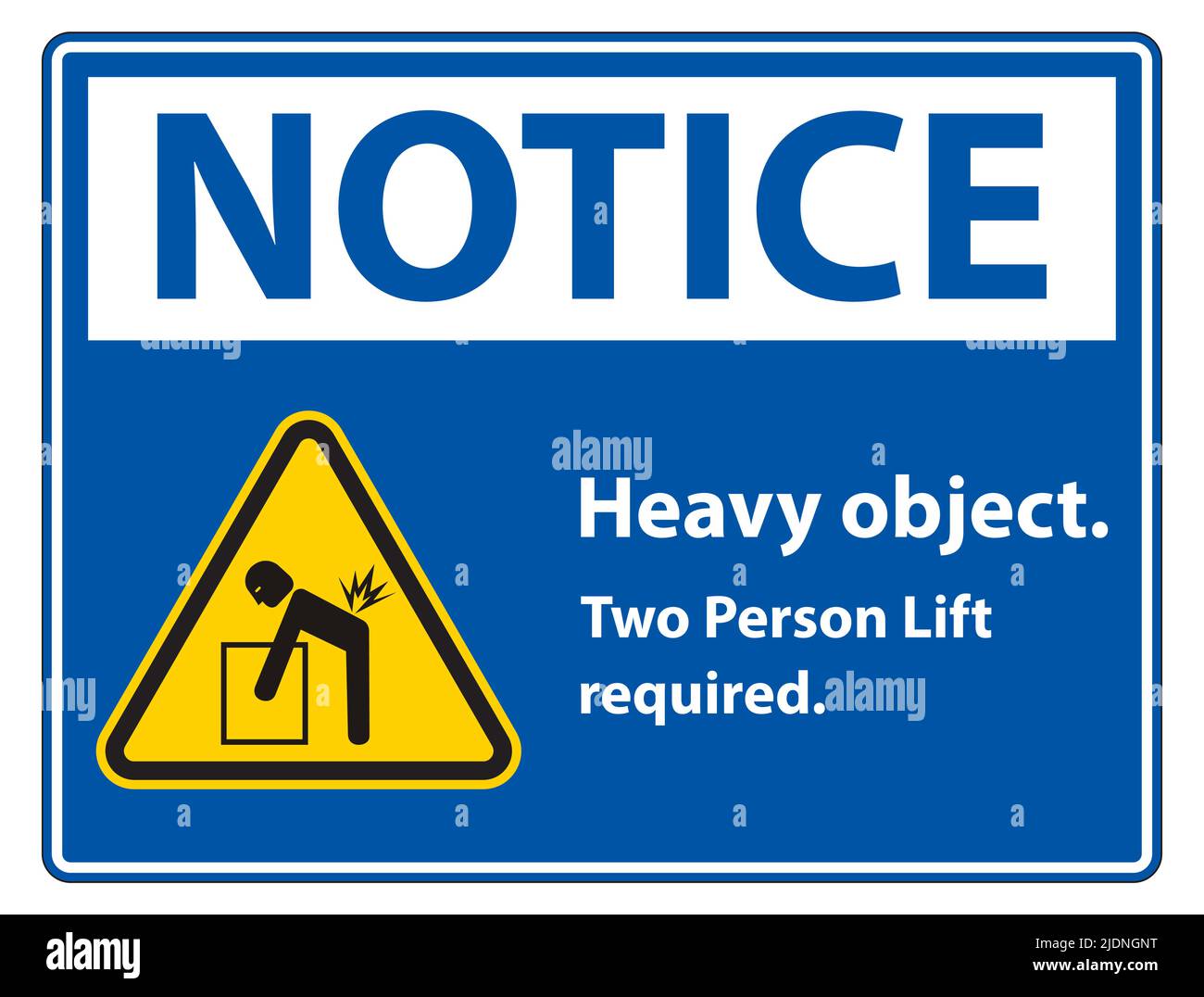 Heavy Object,Two Person Lift Required Sign Isolate On White Background ...