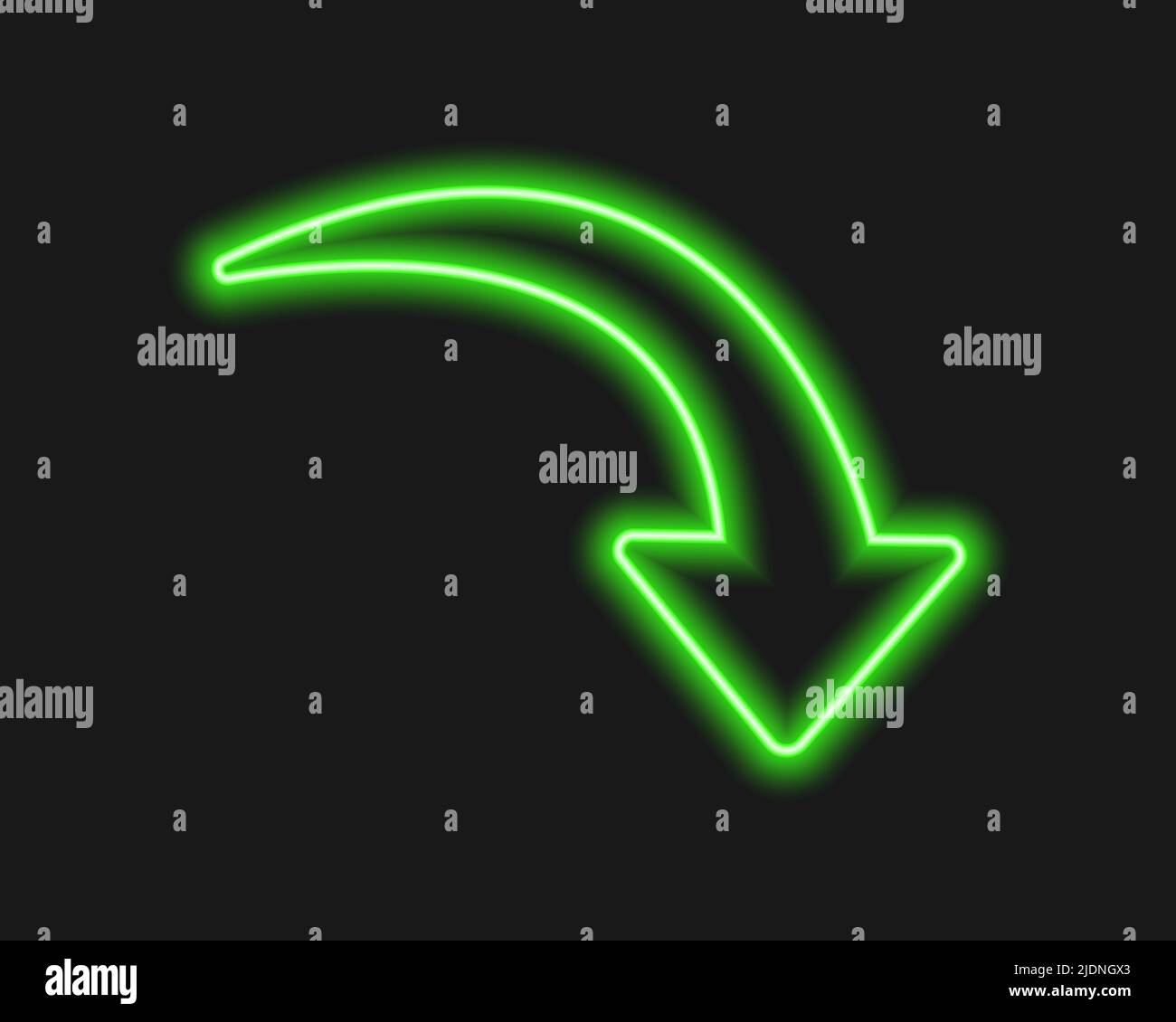 Neon arrow down hi-res stock photography and images - Alamy