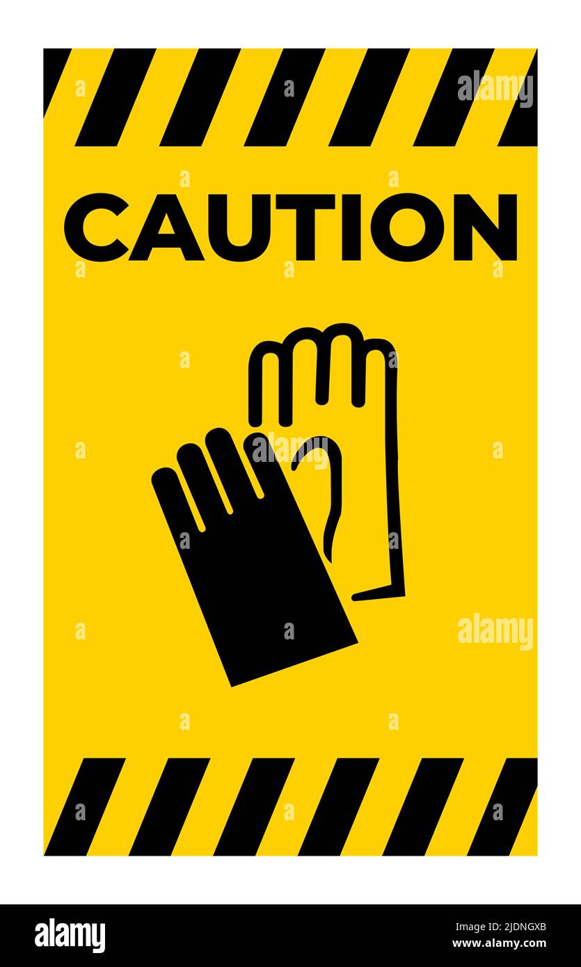 Caution Symbol Wear Hand Protection sign Stock Vector Image & Art - Alamy
