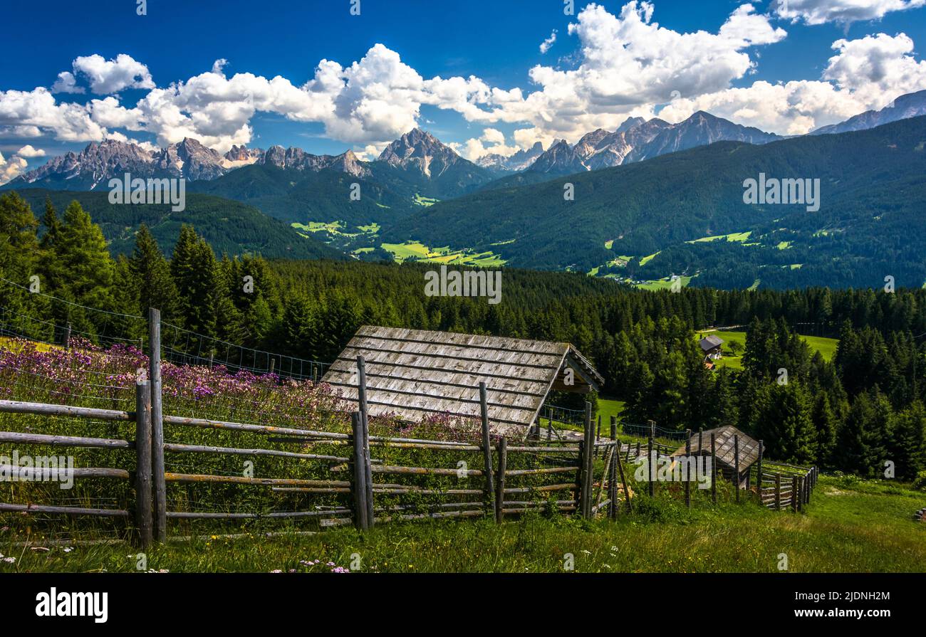 Alpine mountainscape on a beautiful summer day Stock Photo - Alamy