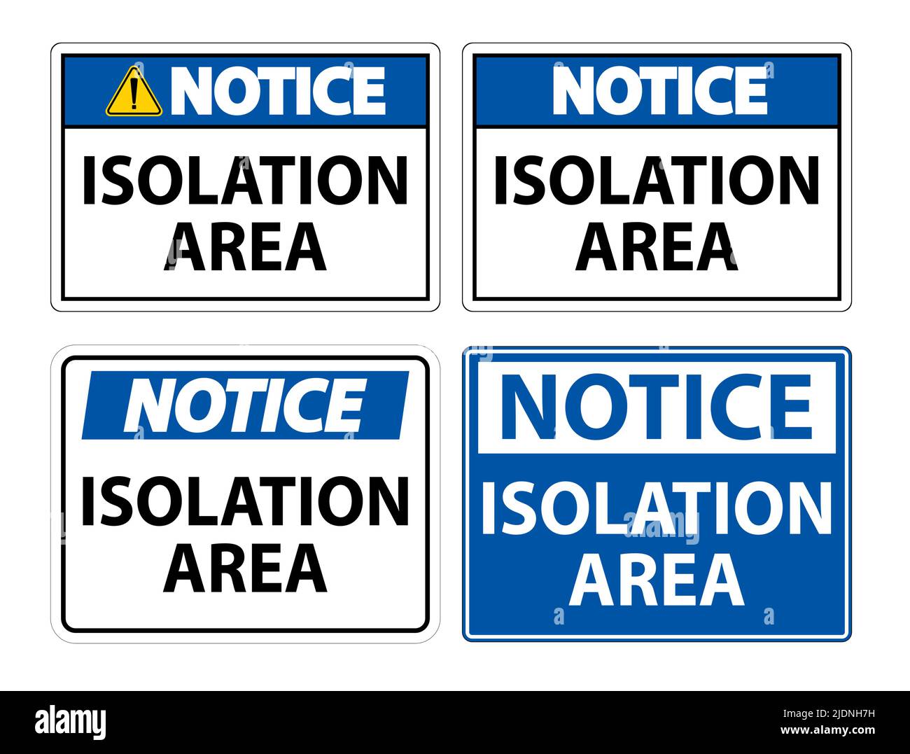 Notice Isolation Area Sign Isolate On White Background,Vector ...