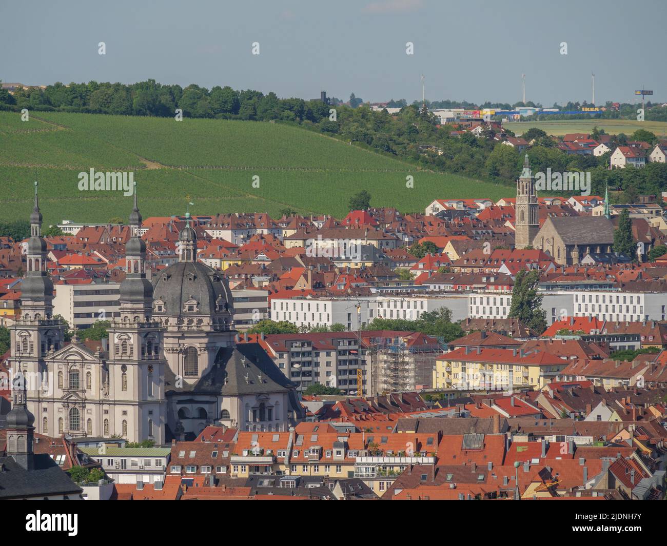Wuerzburg city at the main river Stock Photo - Alamy