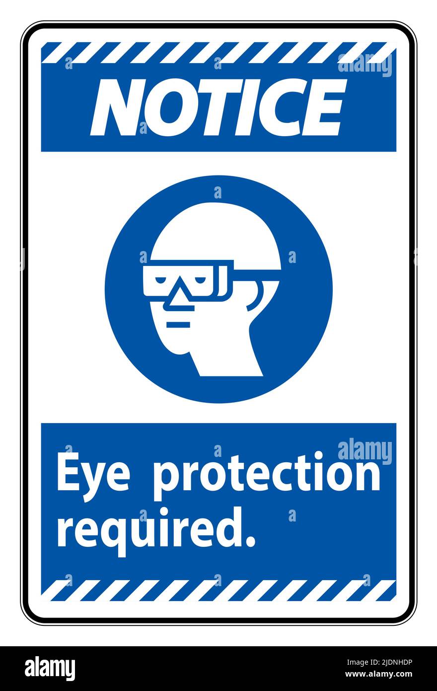 Notice Sign Eye Protection Required Symbol Isolate on White Background ...