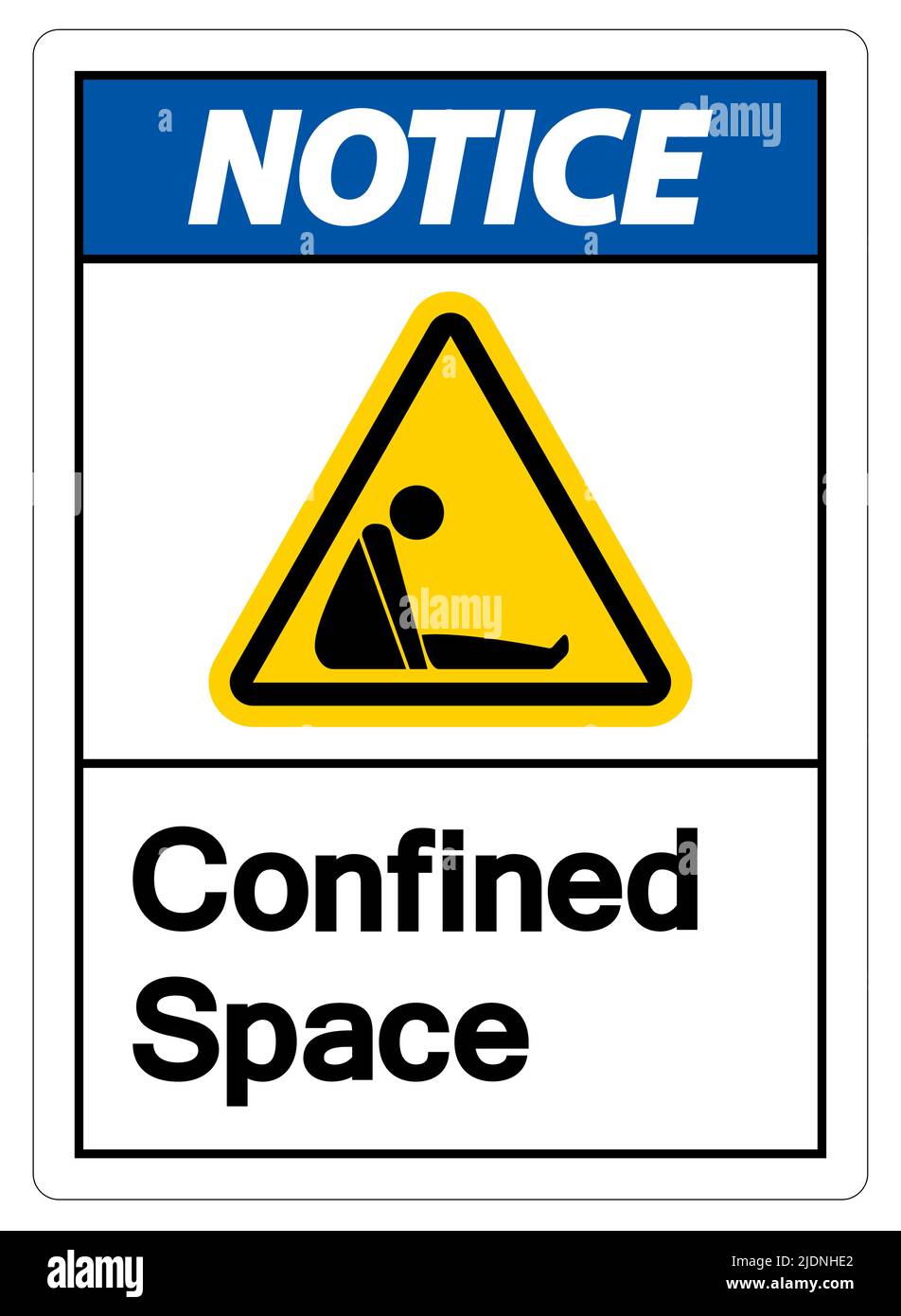 Caution Confined Space Symbol Sign Isolated On White Background Stock ...