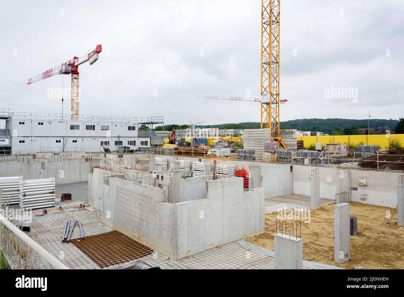 Construction site of a building, foundations Stock Photo - Alamy