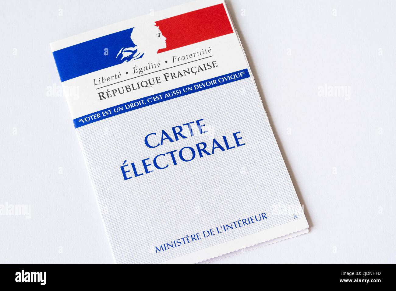 Voter card in France Stock Photo - Alamy