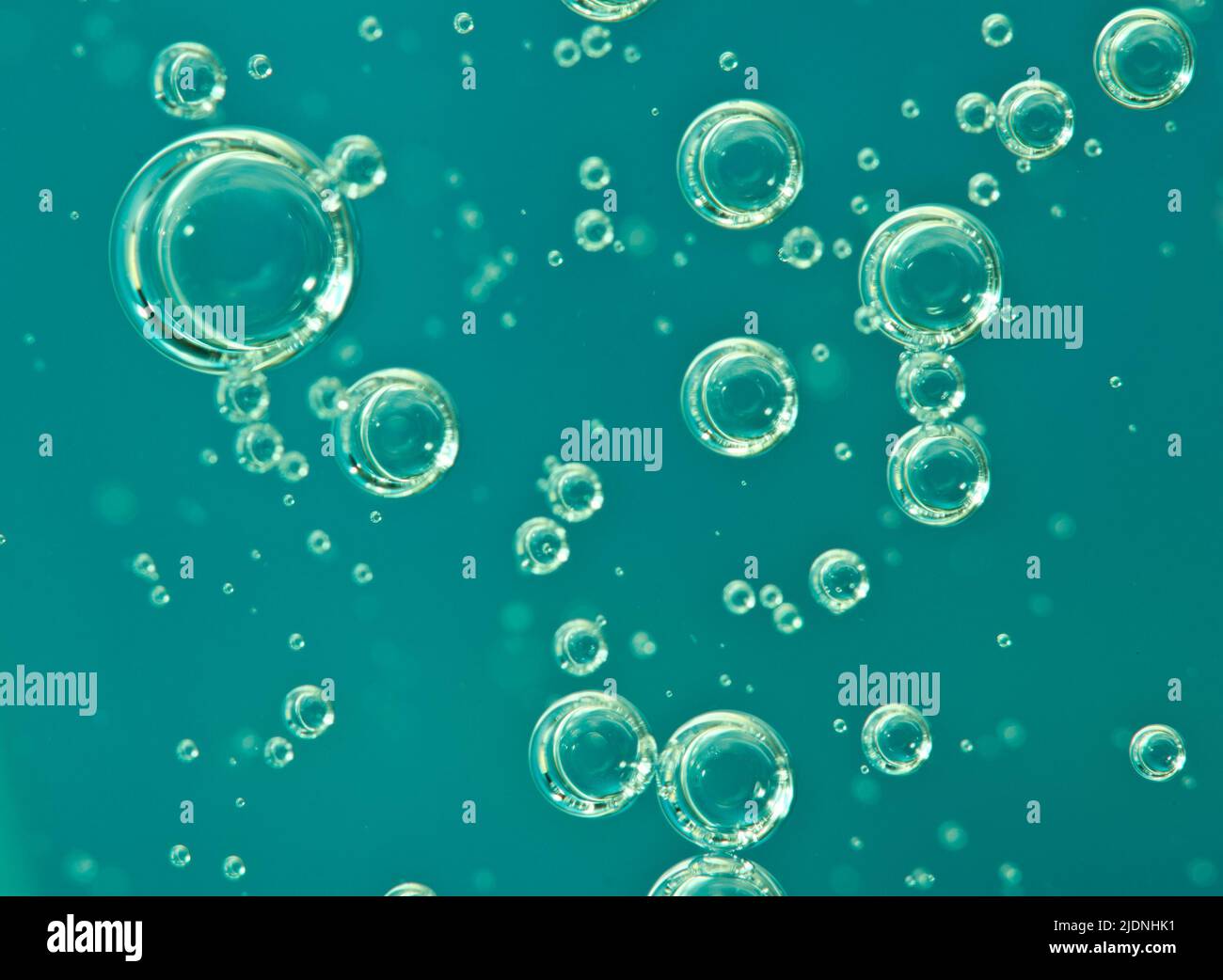 Turquoise water. Underwater. Bubbles in the water. Macro Stock Photo ...