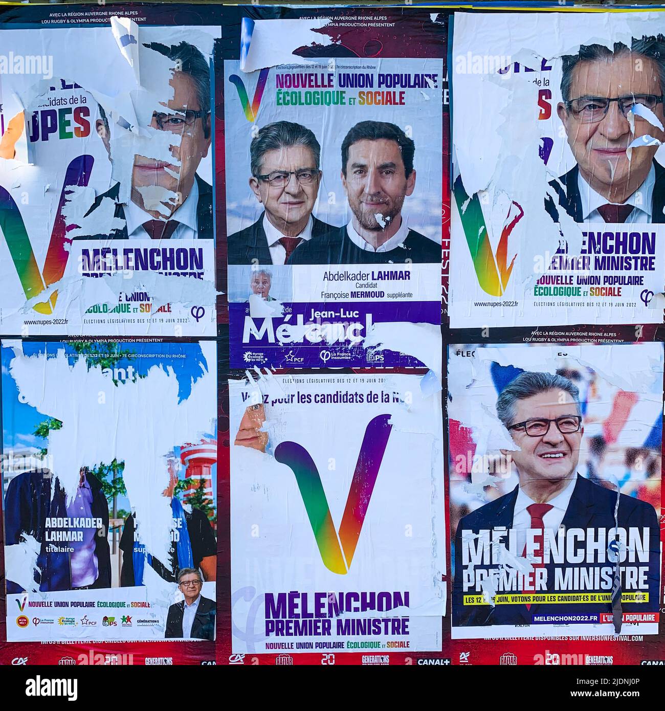 French 2022 Legislative elections : Political posters, NUPSE Left wing ...