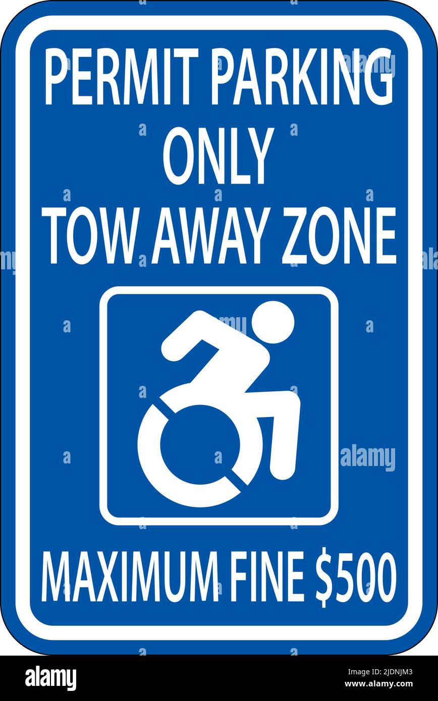 Accessible Parking Sign On White Background Stock Vector Image & Art ...