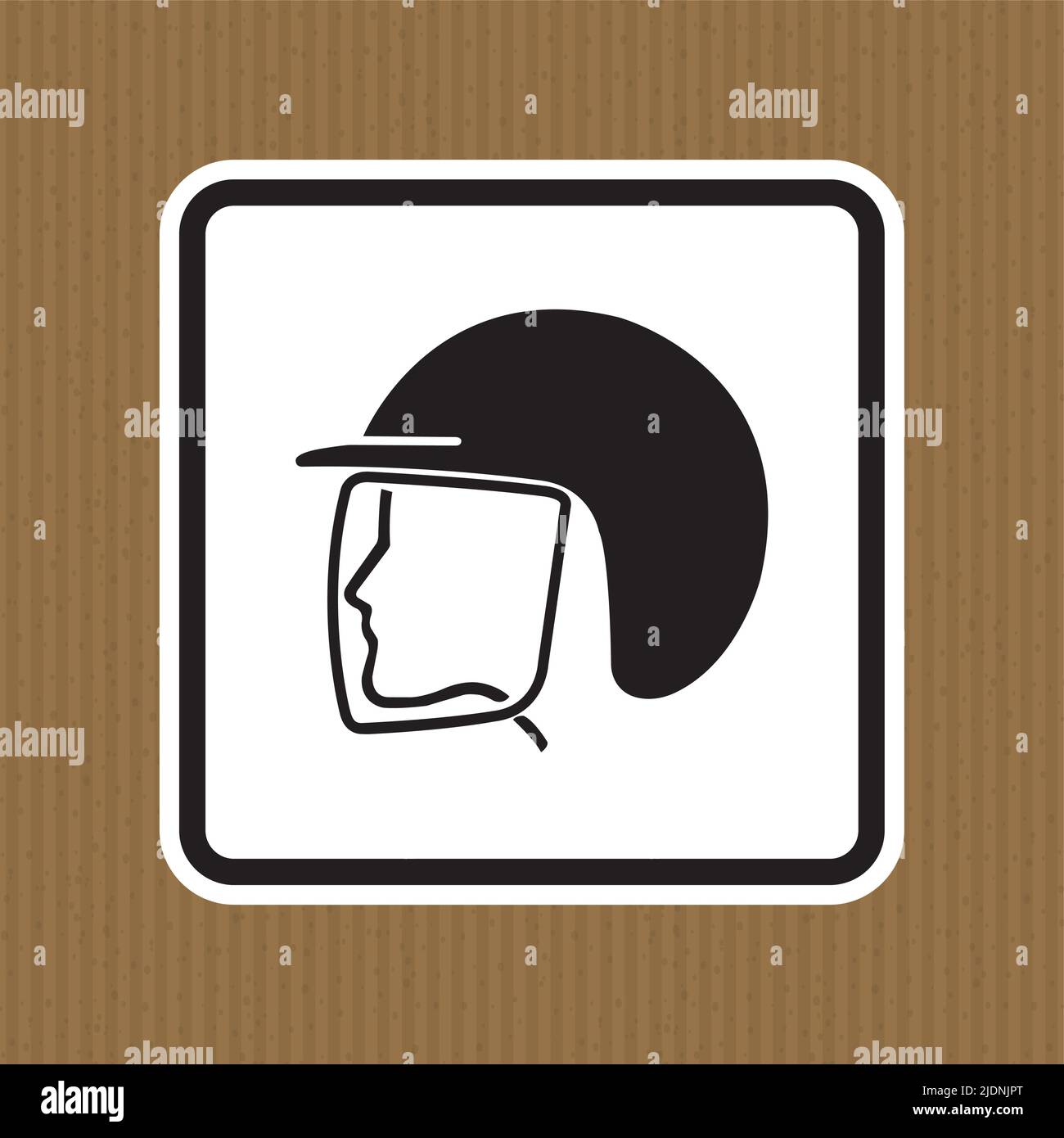 Wear Safety Helmet Symbol Isolate On White Background,Vector ...