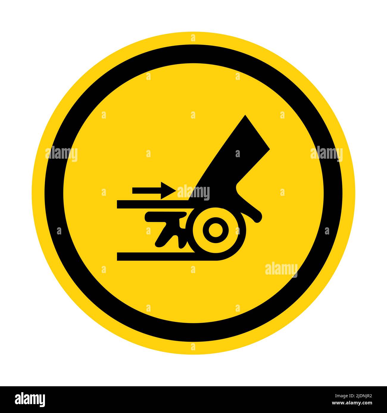Beware Moving Machinery Symbol Sign Isolate On White Background,Vector ...