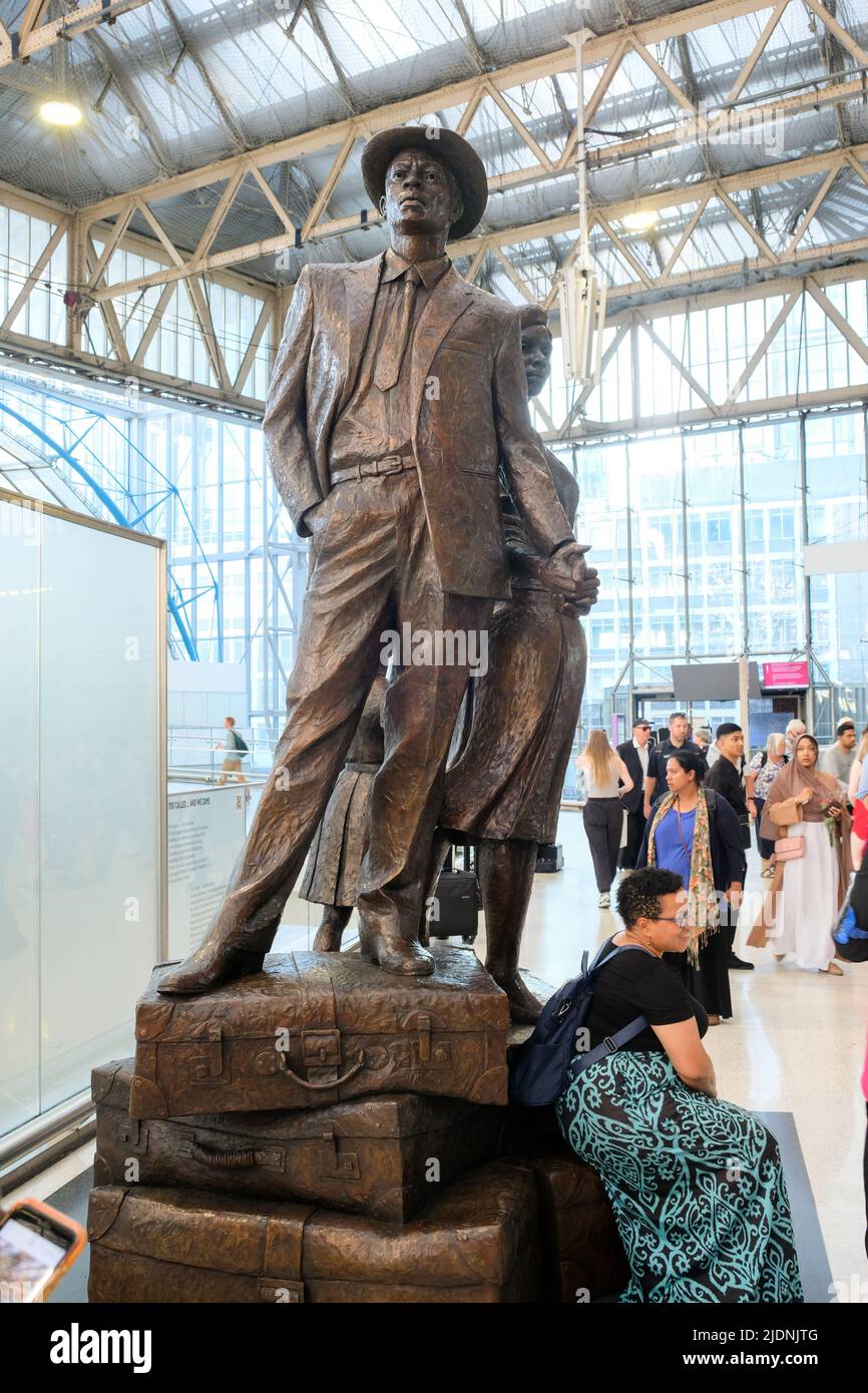 Waterloo station, London, UK 22nd June 2022. The National Windrush ...