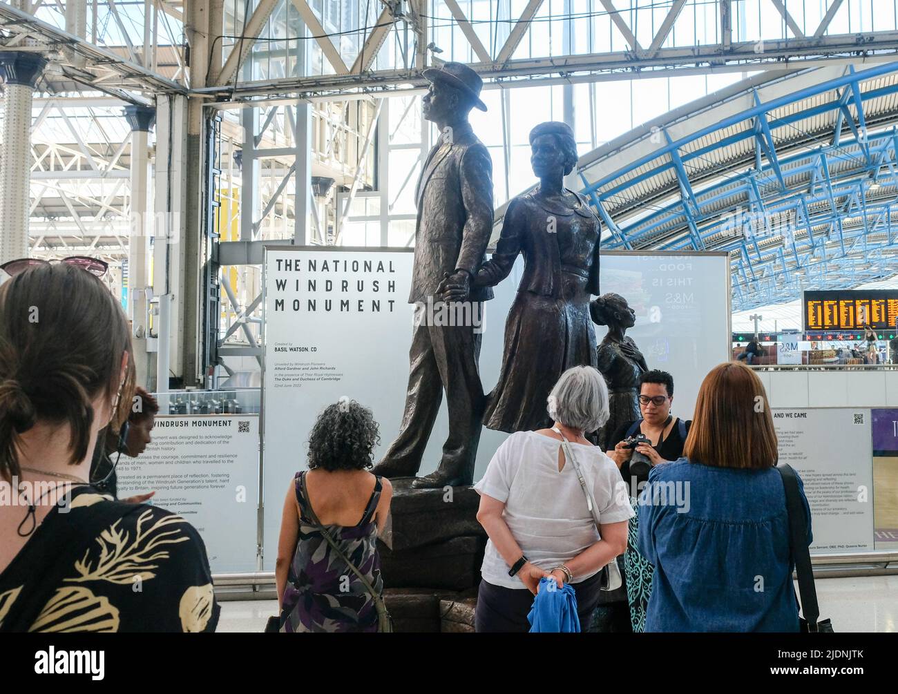 Waterloo station, London, UK 22nd June 2022. The National Windrush ...