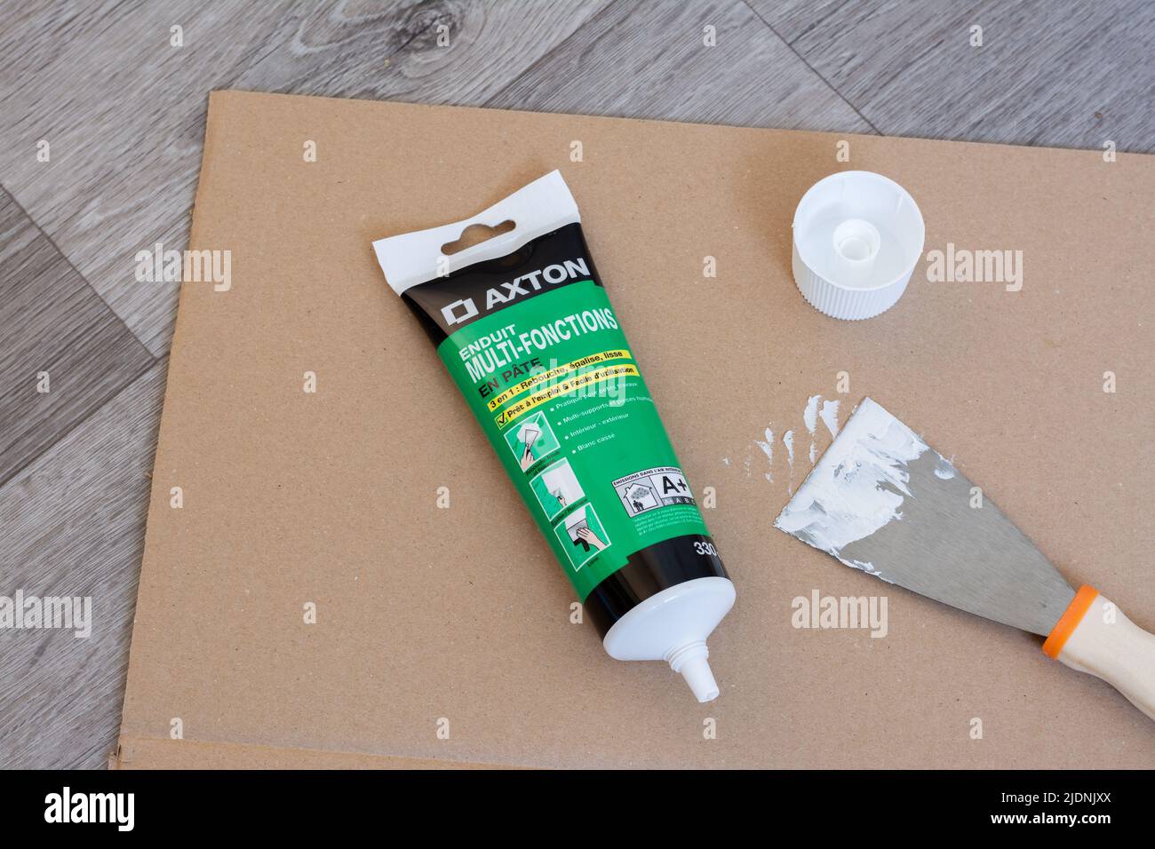 Axton brand multifunction smoothing plaster tube, sold in France Stock ...