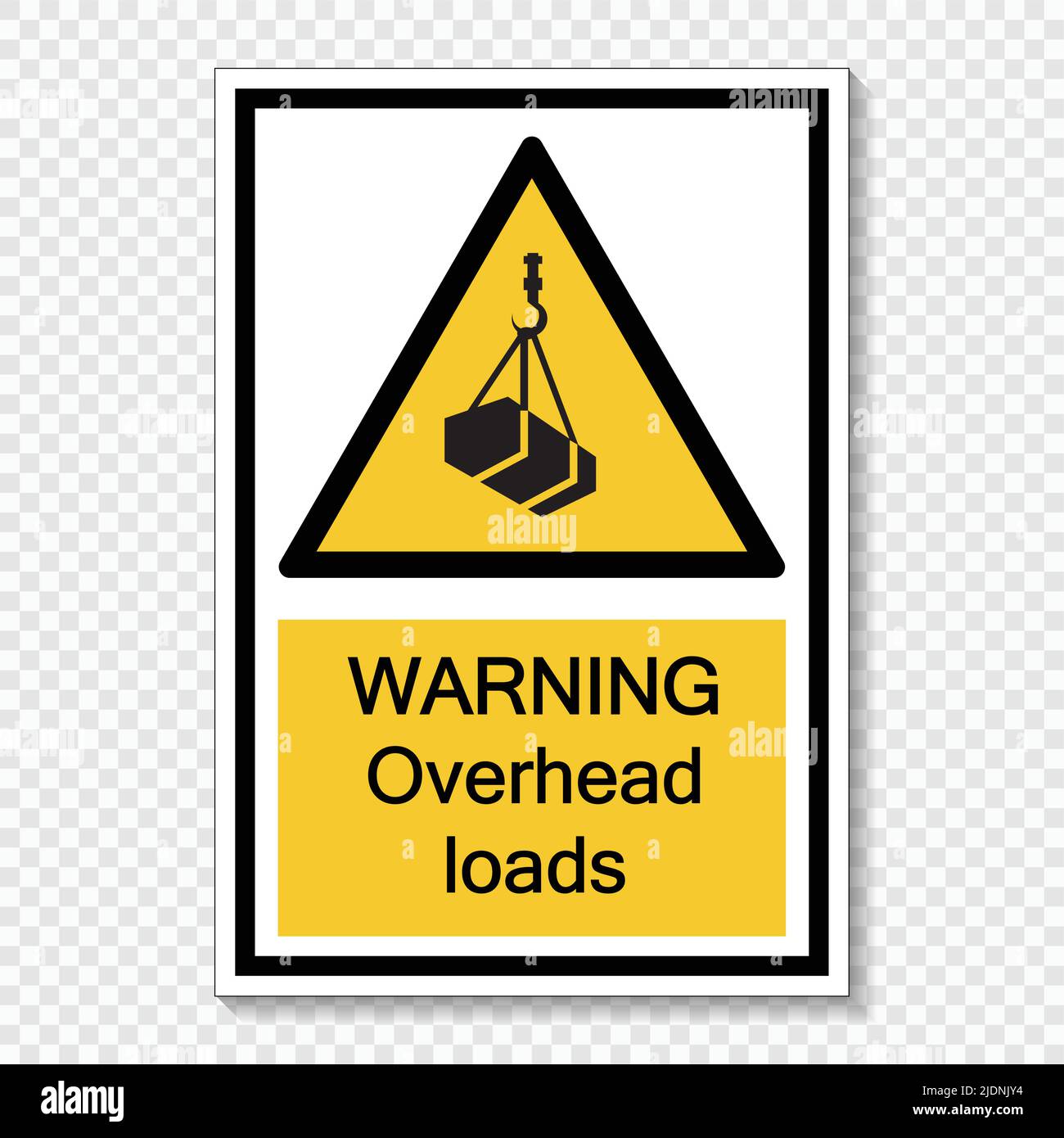 symbol warning overhead loads Sign on transparent background,vector ...
