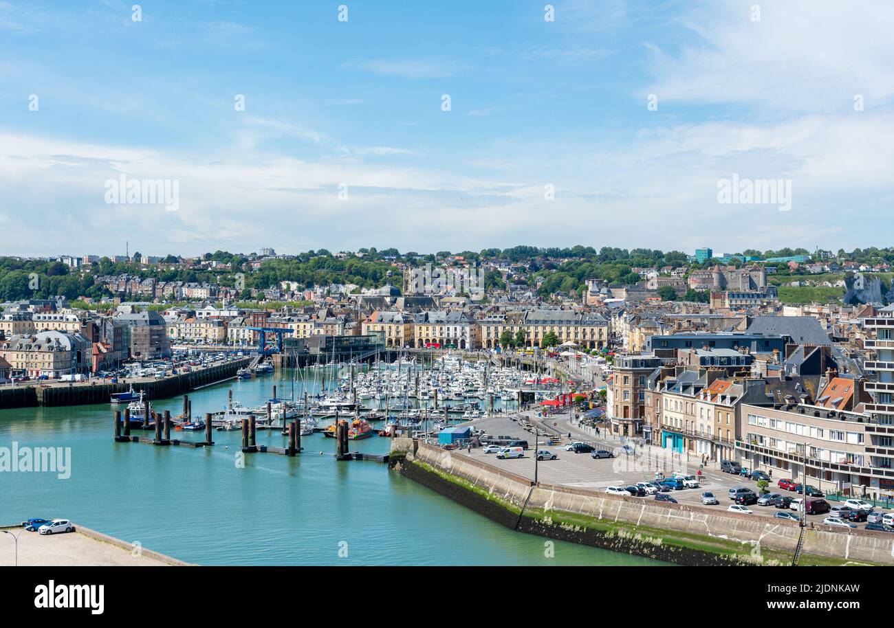 Dieppe, France. The port, seen from the cliffs Stock Photo - Alamy