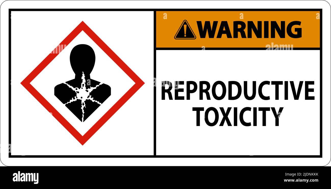 Warning Reproductive Toxicity GHS Sign On White Background Stock Vector ...