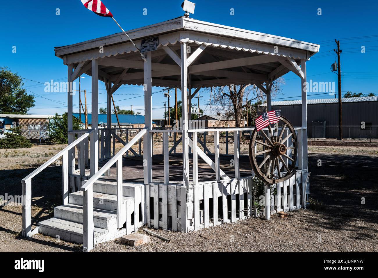 Old town bandstand in Seligman, Route 66, Arizona Stock Photo - Alamy