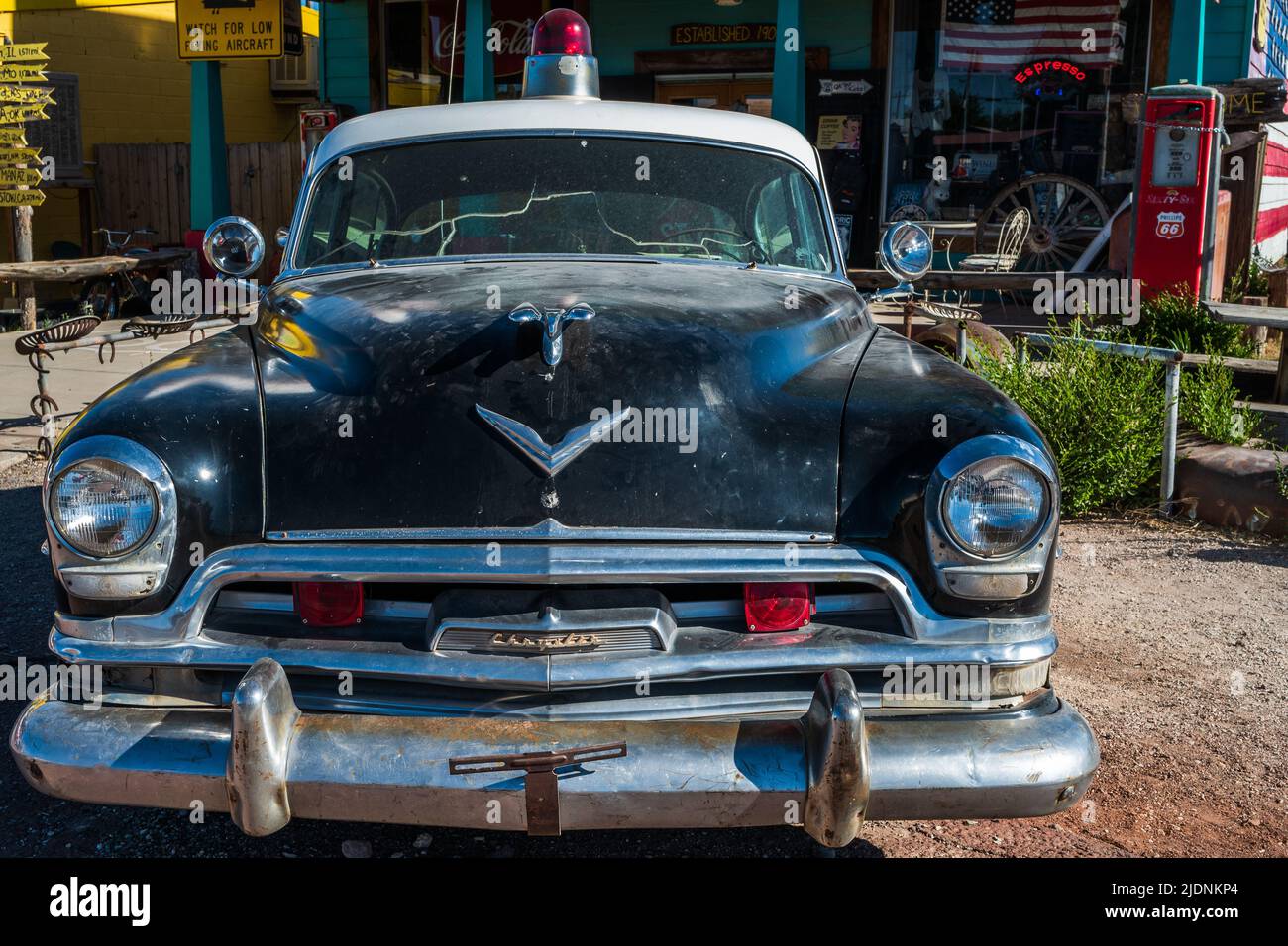 Vintage Chrysler New Yorker police car in Seligman, Route 66, Arizona ...