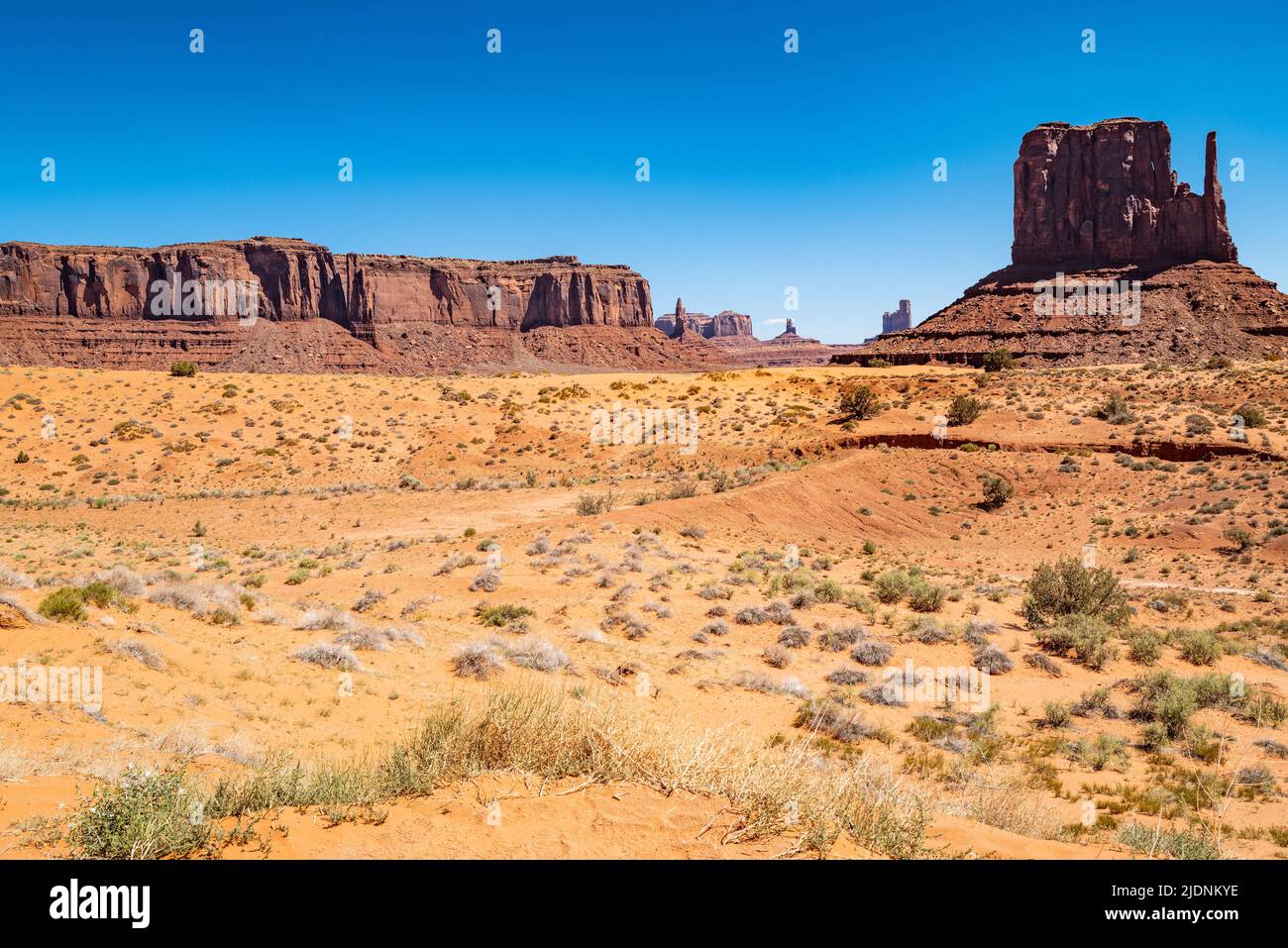 Mitten Buttes and Mesas of Monument Valley Navajo Tribal Park, Arizona ...